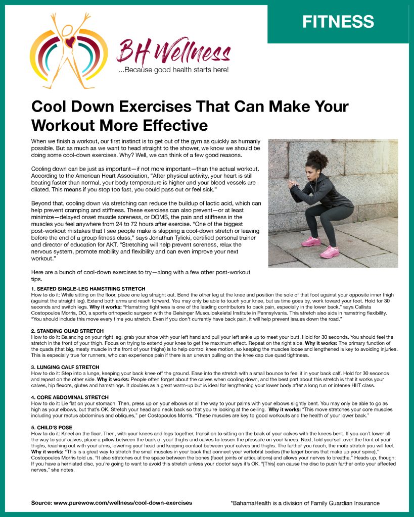 Cool Down Exercises That Can Make Your Workout More Effective - Bahama ...
