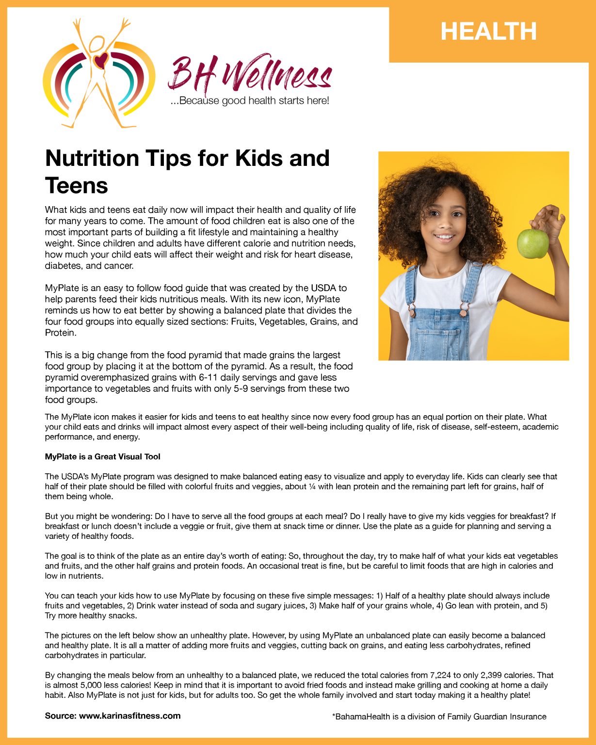 Nutrition Tips for Kids and Teens - Bahama Health