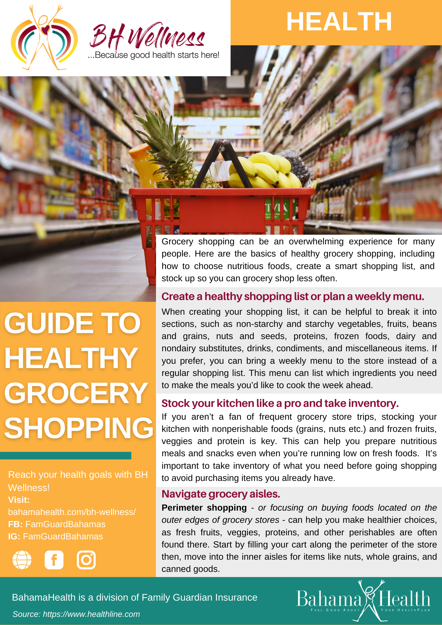 Guide to Healthy Grocery Shopping - Bahama Health